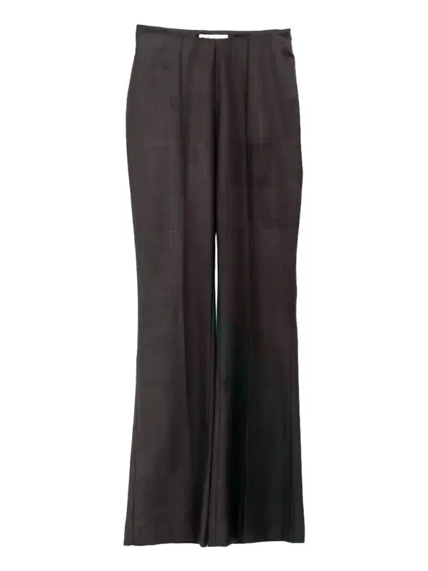 THE FRANKIE SHOP Glen Plaid Pleated Trousers - Brown