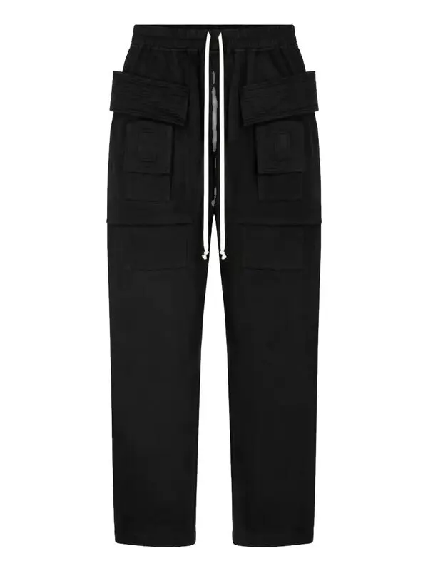 Rick Owens Creach Cargo Drawstring Trousers - Black