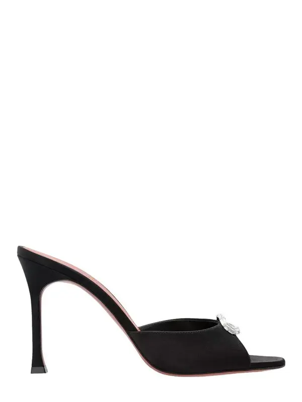Amina Muaddi Mini Camelia Crystal-embellished Sandals - Black