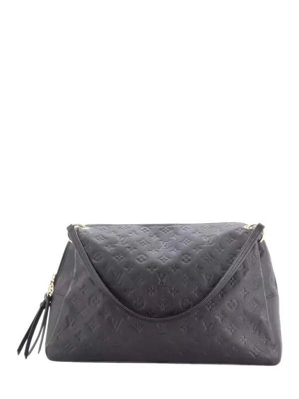 LOUIS VUITTON Monogram Empreinte Leather Pm Shoulder Bag - Black
