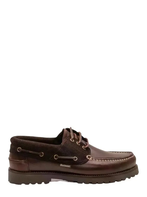 Barbour Re-engineered Deck Leather Boat Shoes - Brown