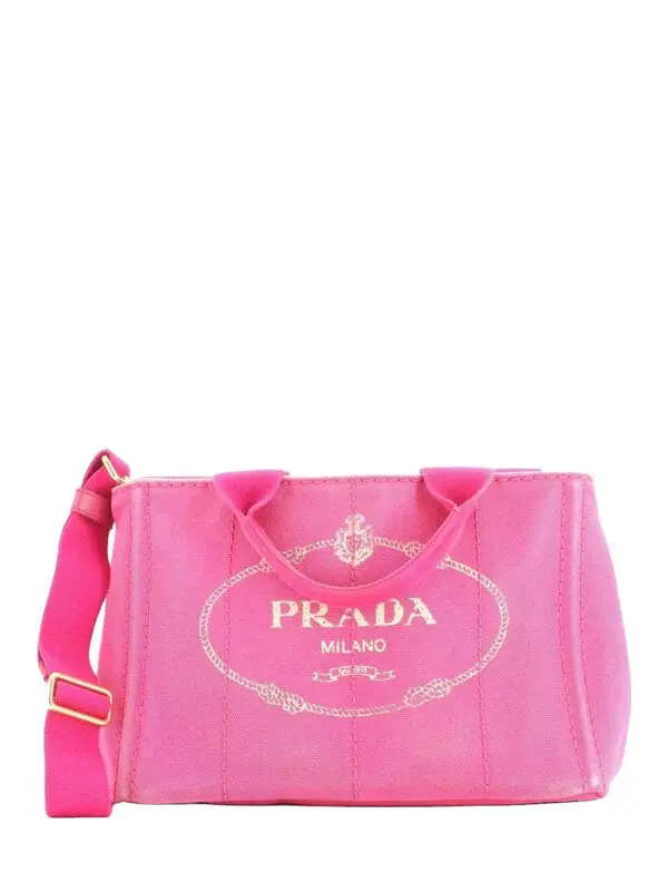Prada Canapa Convertible Mini Tote Bag - Pink