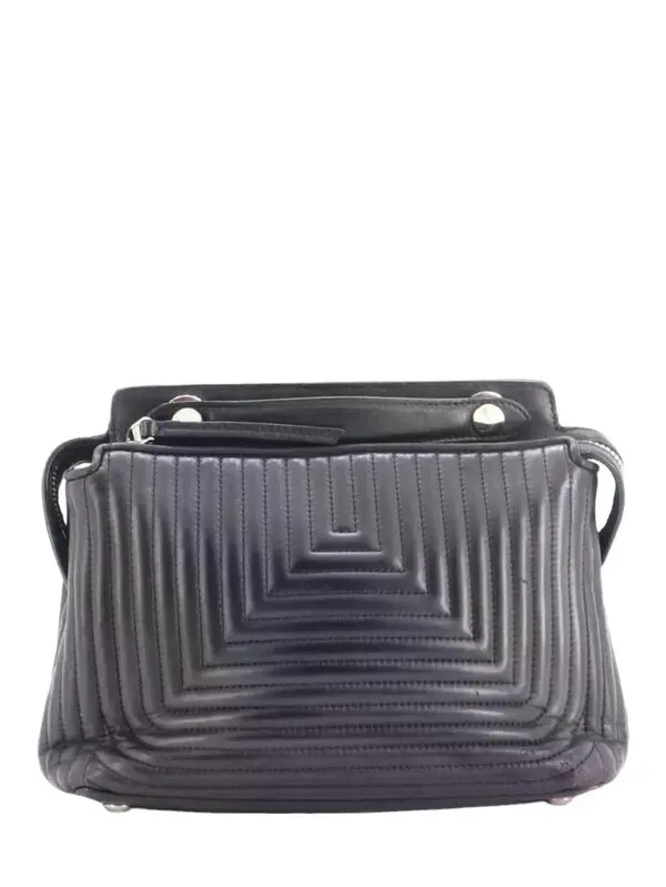 Fendi Dotcom Click Quilted Leather Small Shoulder Bag - Black