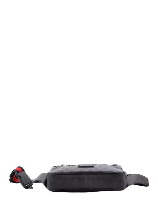 Gucci Soft Zip Gg Coated Canvas Belt Bag - Black