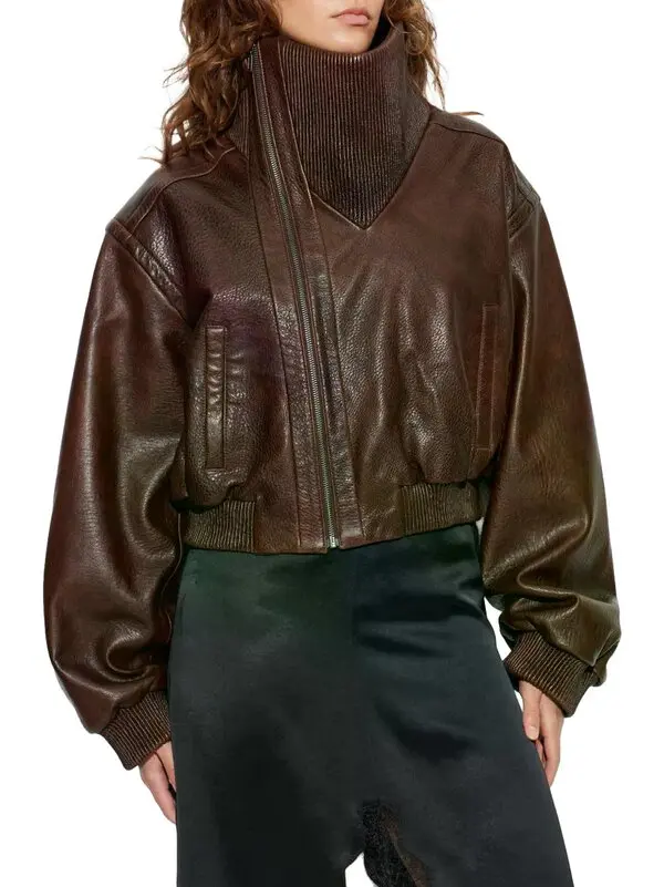 Christopher Esber Lunnet Leather Jacket - Brown