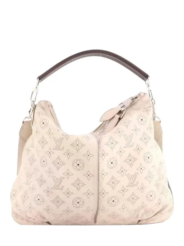 LOUIS VUITTON Mahina Leather Pm Hobo Bag - Neutrals