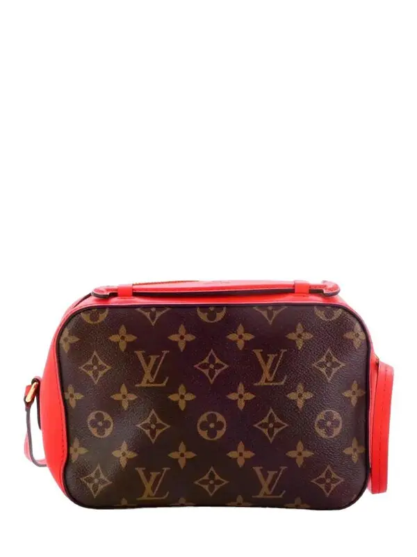 LOUIS VUITTON Monogram Canvas & Leather Crossbody Bag - Red