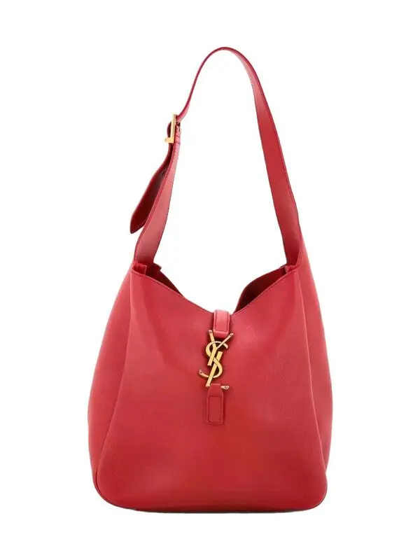 Saint Laurent Le 5 A 7 Supple Leather Hobo Bag - Red