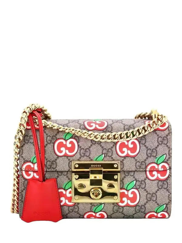 Gucci Padlock Printed Gg Coated Canvas Small Shoulder Bag - Brown