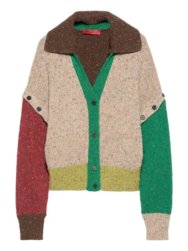 Max & Co. Wool Block-colour Cardigan - Green