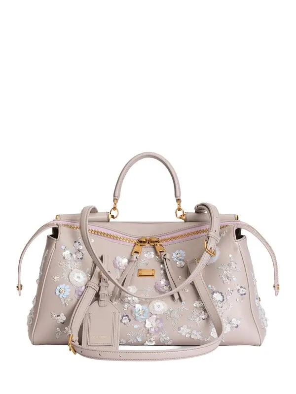 Dolce & Gabbana Medium Vittoria Handbag With Embroidery - Multicolor