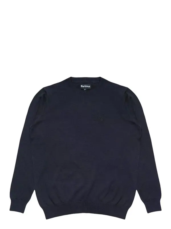 Barbour Crew Neck Cotton Sweater - Blue