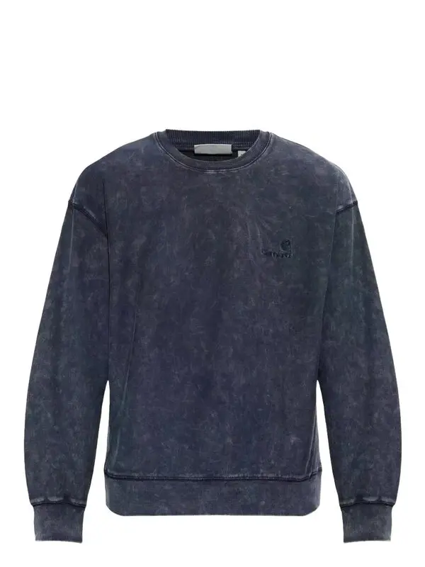 Carhartt Work In Progress Lambert Acid-wash Cotton Sweatshirt - Blue