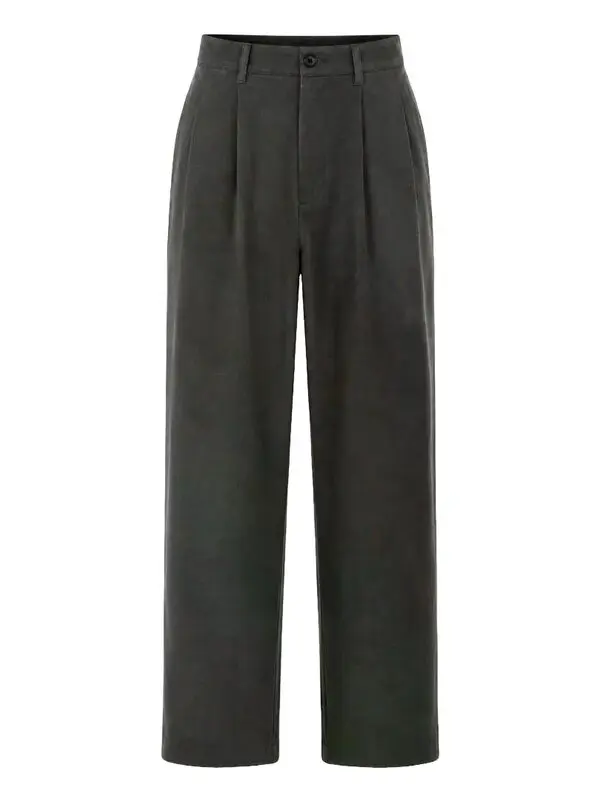 LC23 Pleated Straight Leg Trousers - Grey