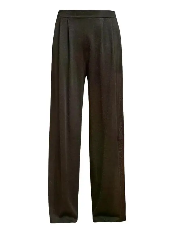 Liviana Conti Glitter Effect Pleated Trousers - Black