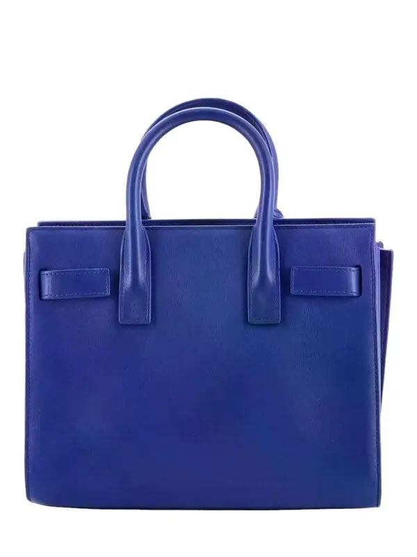 Saint Laurent Sac De Jour Leather Nano Tote Bag - Blue