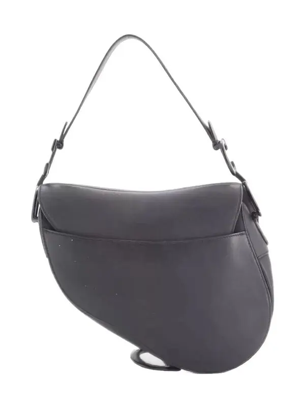 Dior Medium Saddle Shoulder Bag In Leather - Black