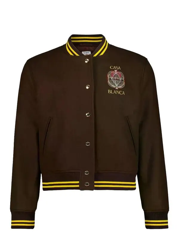 Casablanca Celestial Pyramid Varsity Jacket - Brown