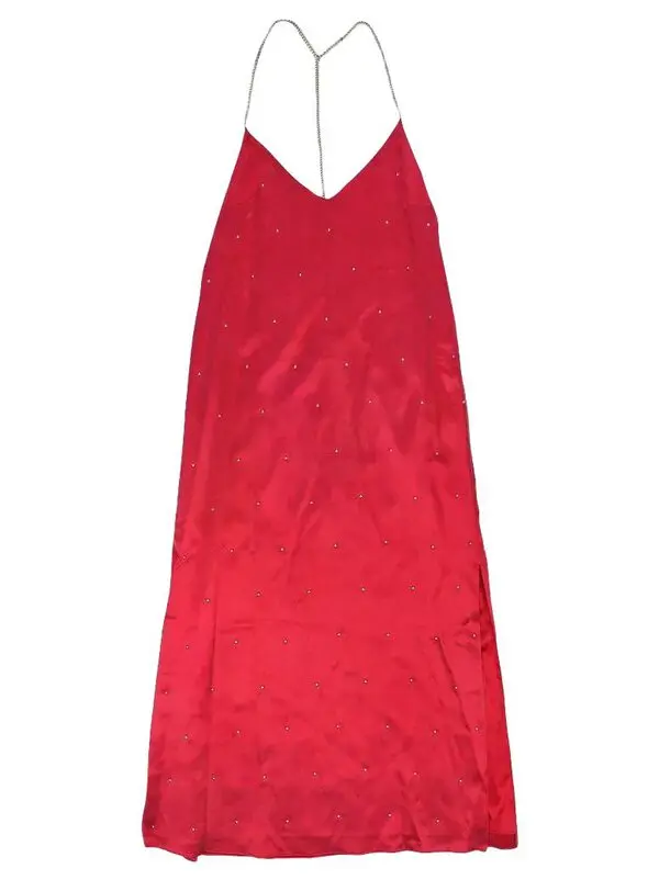 Amiri Sleeveless Studded Mini Dress - Red