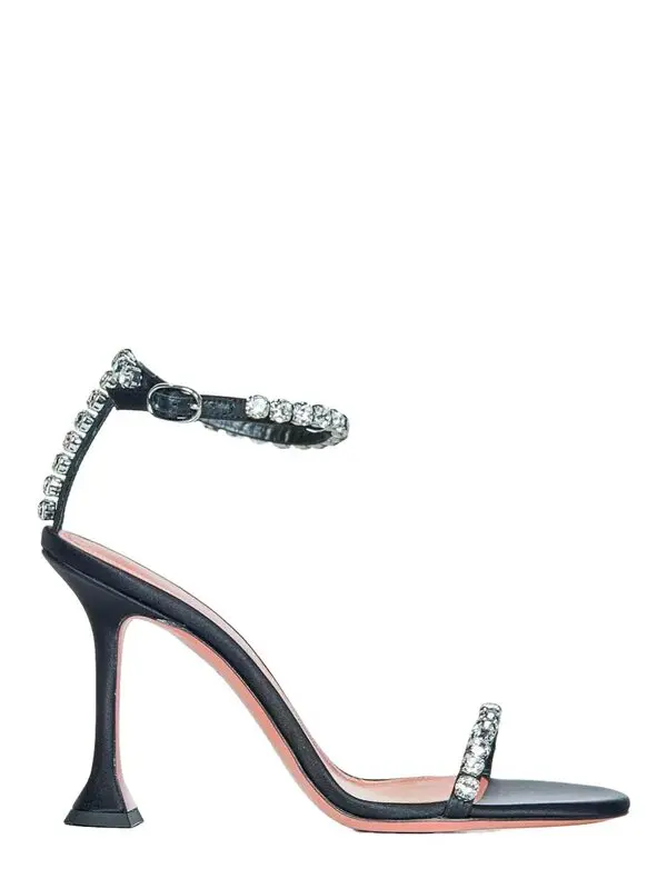 Amina Muaddi Gigi Crystal-embellished Sandals - Black