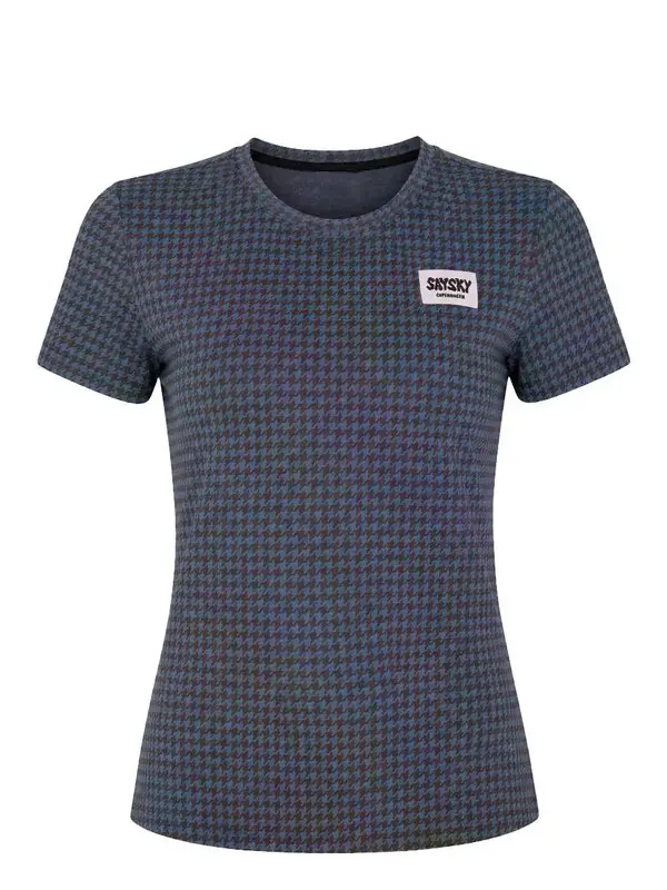 SAYSKY Houndstooth T-shirt - Blue