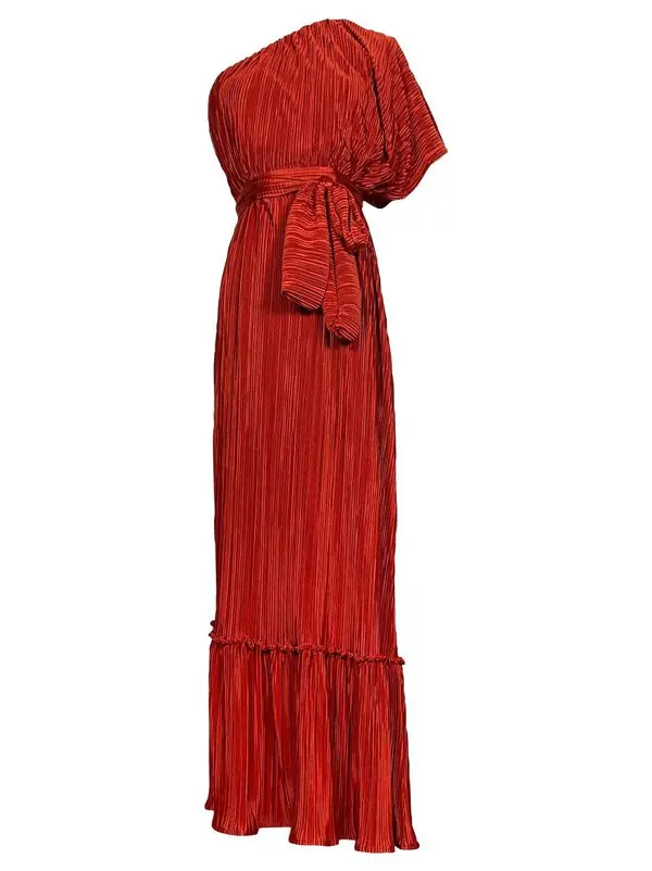 JENNAFER GRACE Tatjana One-shoulder Maxi Dress - Orange