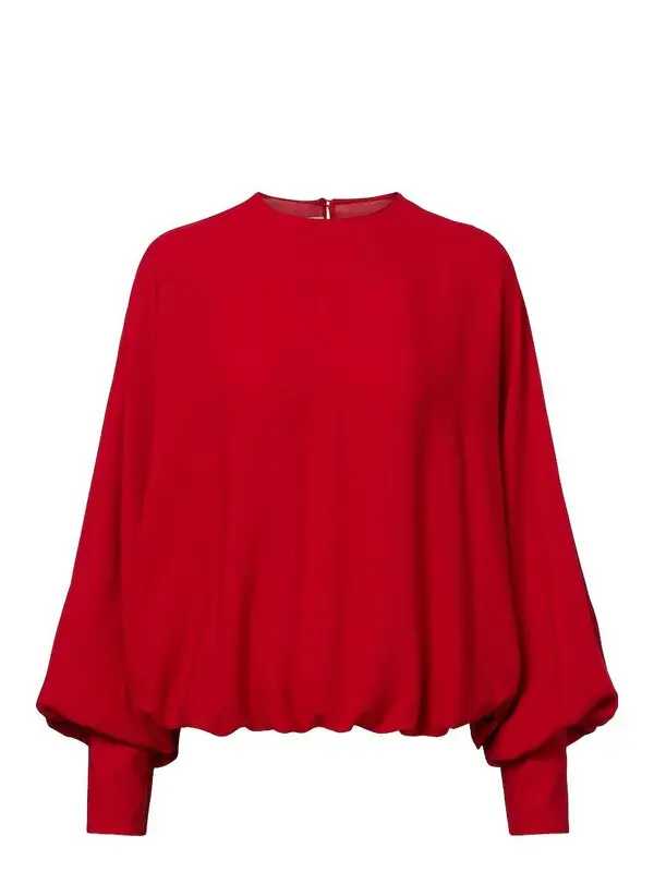 Valentino Garavani Silk Georgette Blouse - Red