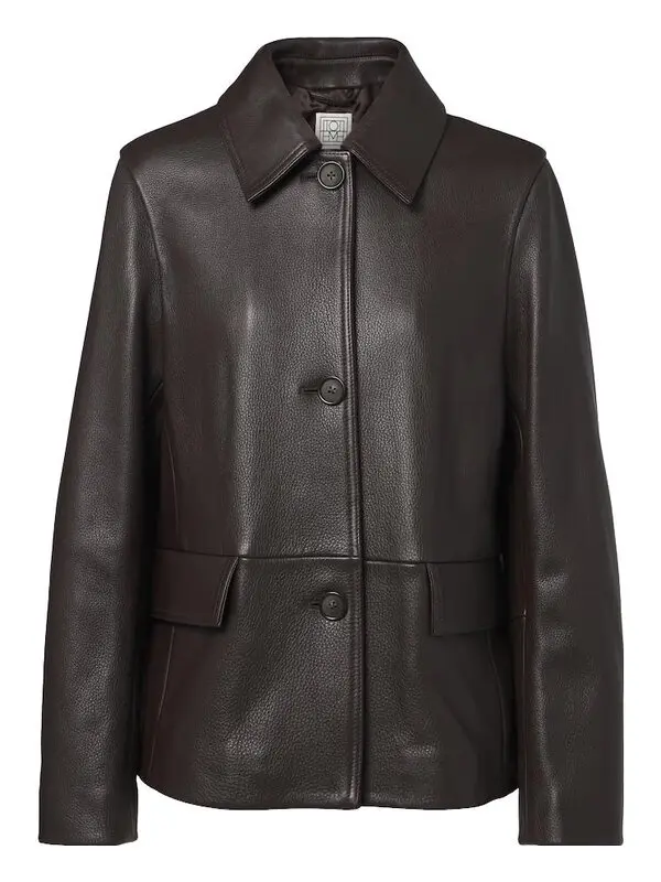TOTEME Leather Jacket - Brown