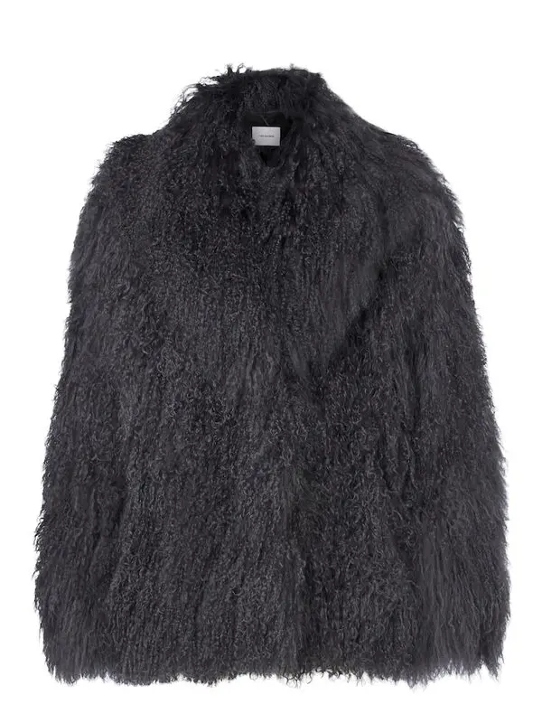 YVES SALOMON Oversized Shearling Jacket - Grey
