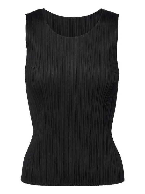 Issey Miyake Basic Sleeveless Top - Black