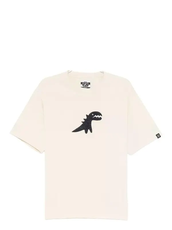 AGNES B. Embroidered Dino T-shirt - Neutrals