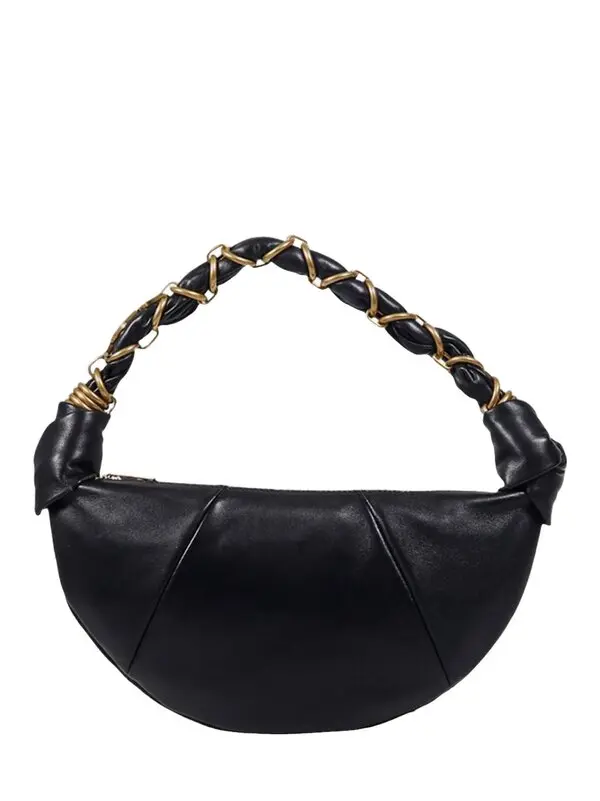 Saint Laurent Amalia Hobo Bag With Woven Handle - Black
