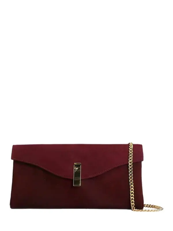 GIUSEPPE ZANOTTI Logo-plaque Chain-link Clutch Bag - Red