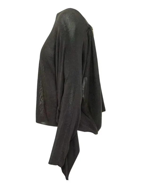 Ba&sh Ribbed Knit Boat Neck Sweater With Draped Back And Chain Detail - Black