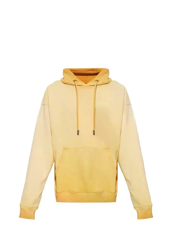 Off-White Logo-print Cotton Hoodie - Orange