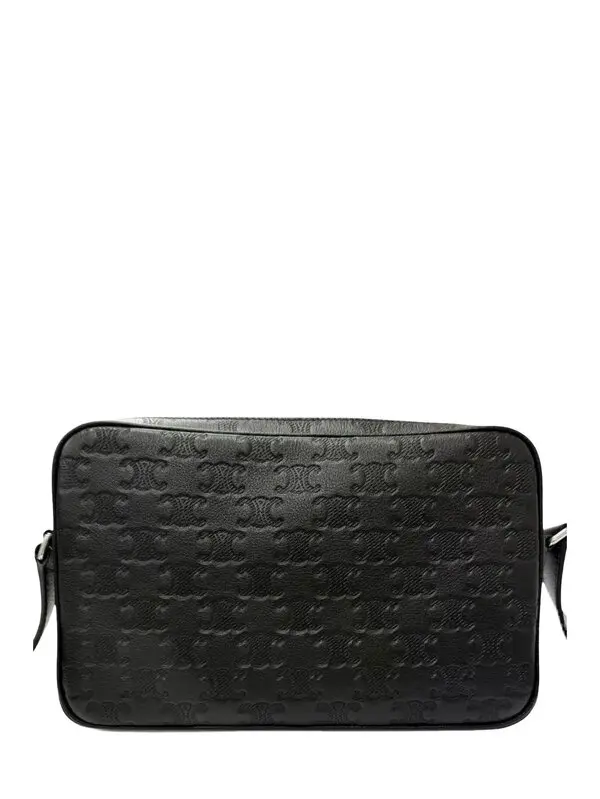 Celine Embossed Calfskin Messenger Bag - Black