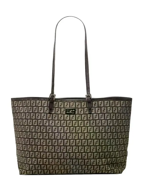 Fendi Zucchino Canvas Tote Bag - Brown