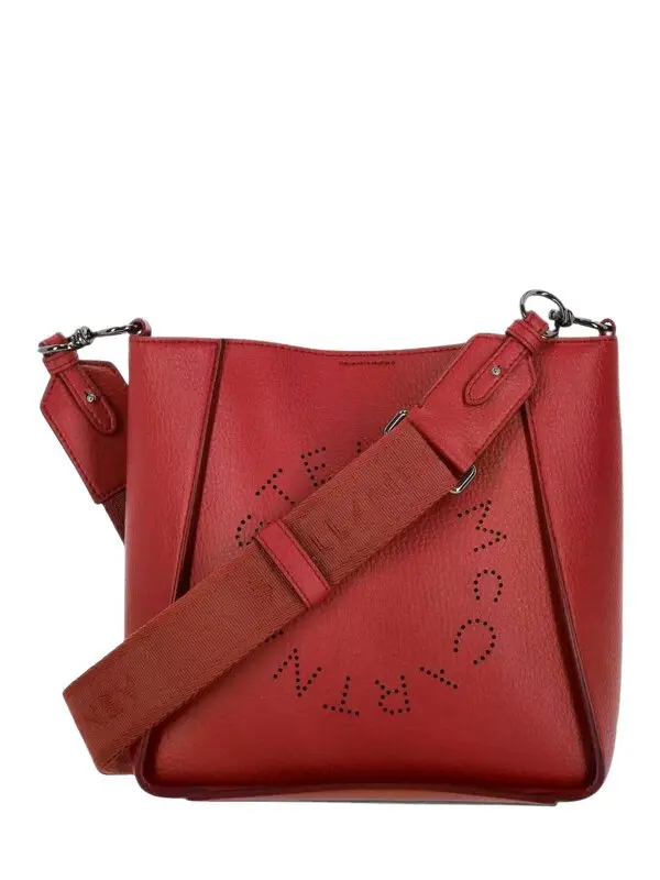Stella McCartney Perforated Logo Shoulder Bag - Red
