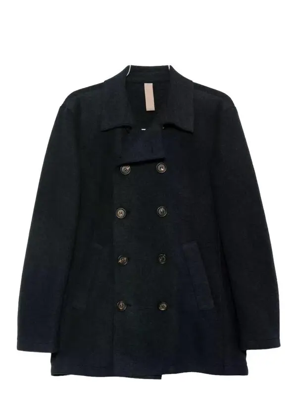 Eleventy Double-breasted Peacoat - Black