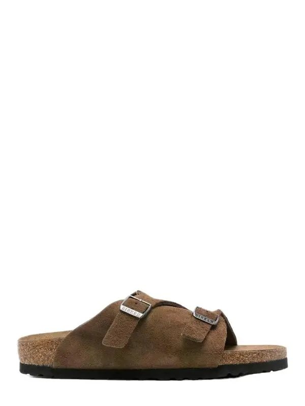 BIRKENSTOCK Zurich Buckle-fastening Suede Sandals - Brown