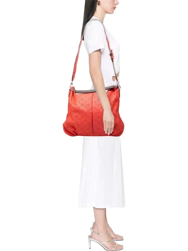 LOUIS VUITTON Monogram Mahina Selene Mm Satchel - Red