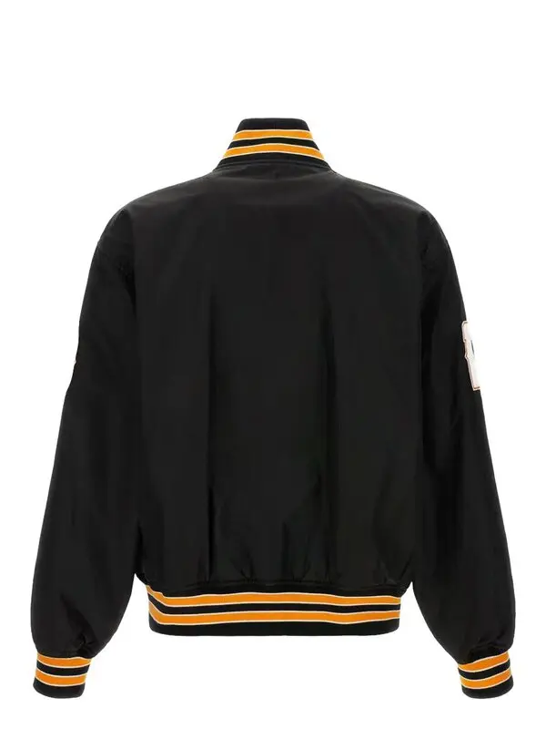 Balenciaga Logo Patch Bomber Jacket - Black