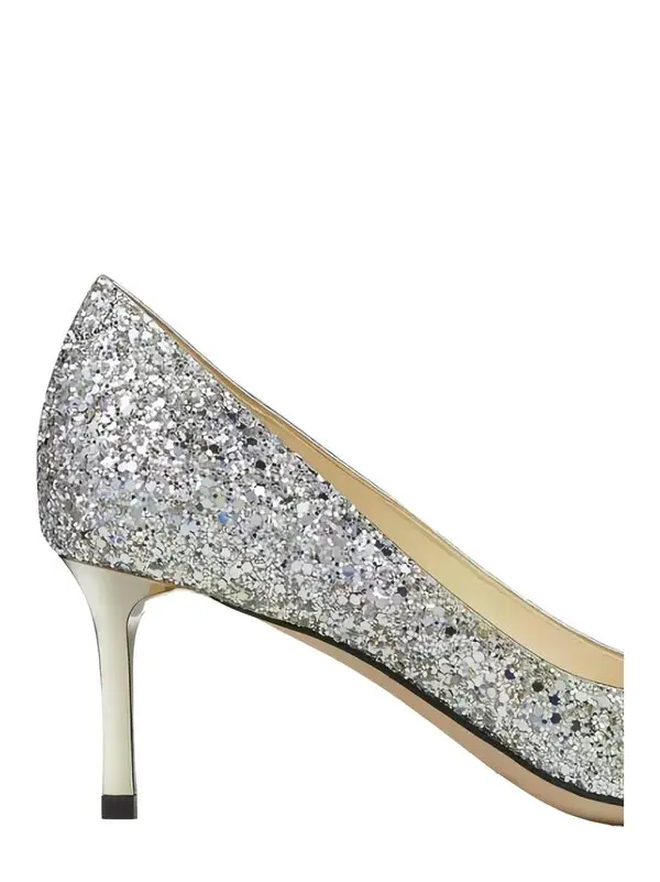 JIMMY CHOO Romy Glitter-effect Pumps - Silver