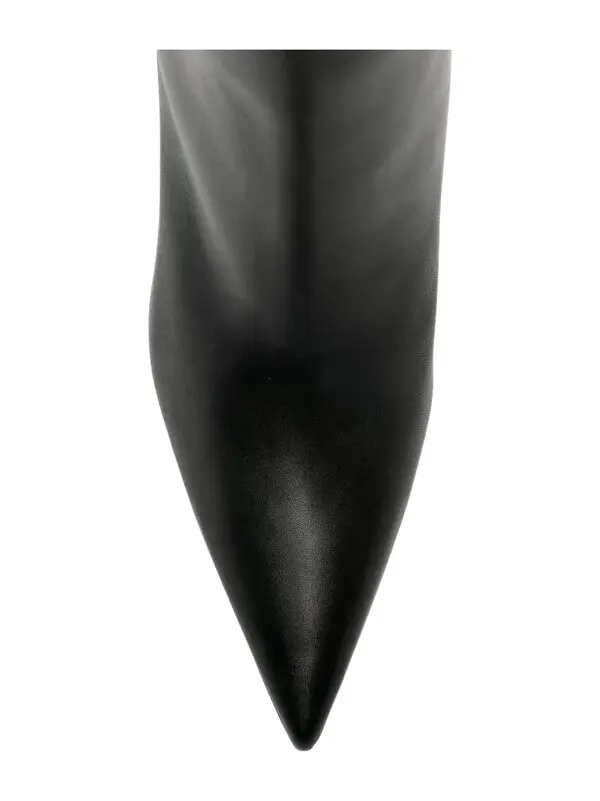 AQUAZZURA Pointed-toe Stiletto-heel Ankle Boots - Black