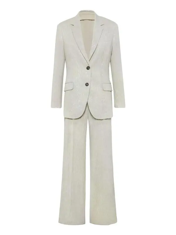 Brunello Cucinelli Notched-lapels Single-breasted Suit - Neutrals