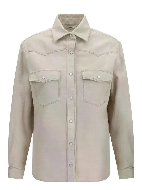 Fendi Selleria Western Shirt - Neutrals