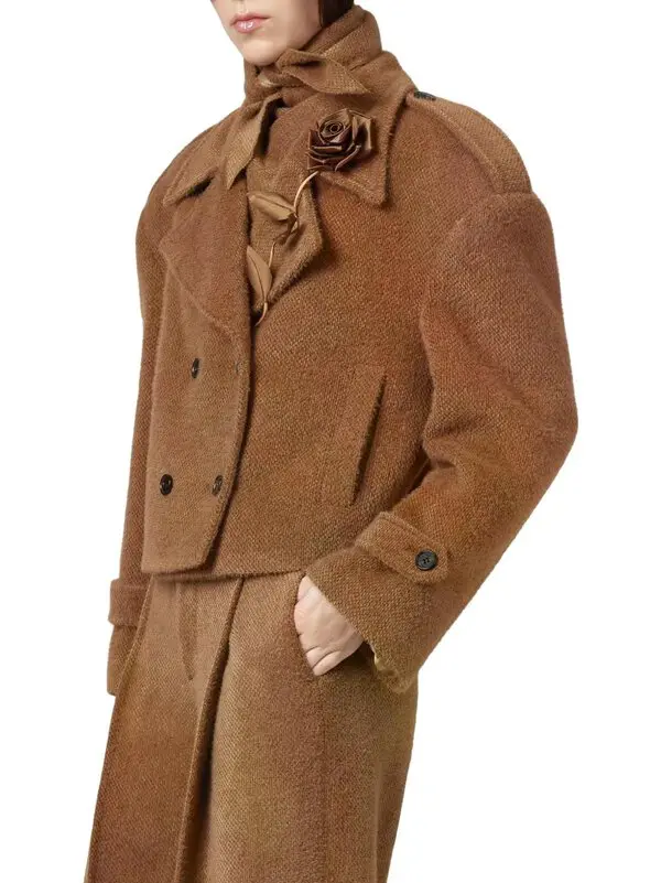 Giuseppe Di Morabito Double-breasted Cropped Jacket - Brown