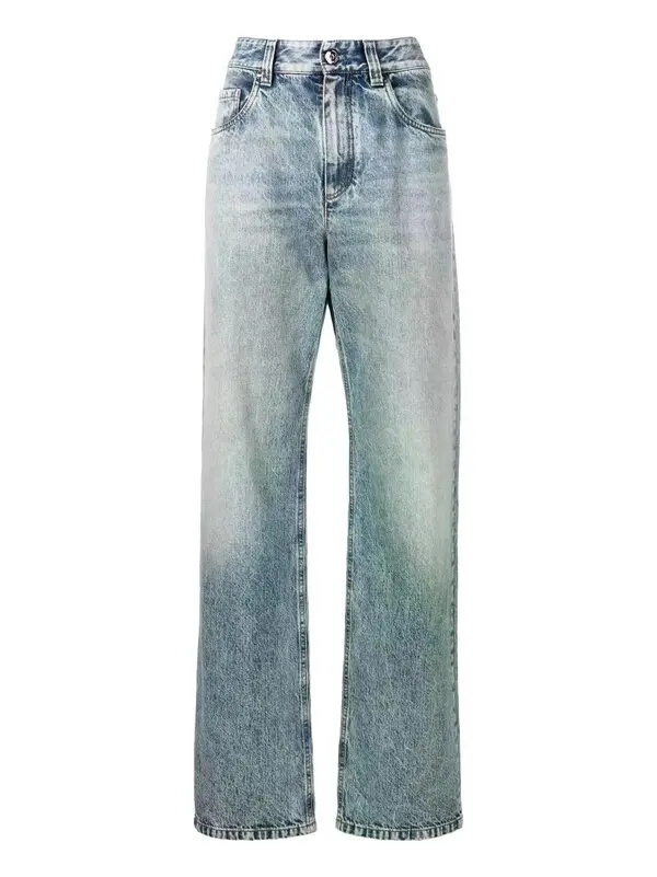 Brunello Cucinelli Mid-rise Straight-leg Jeans - Blue
