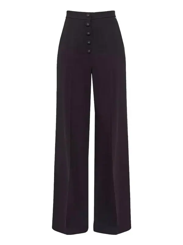 NISSA High-waist Wide-leg Trousers - Black