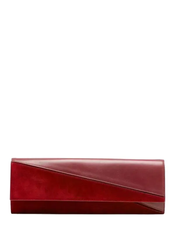 Proenza Schouler Hex Clutch In Smooth Calf And Lux Suede - Red